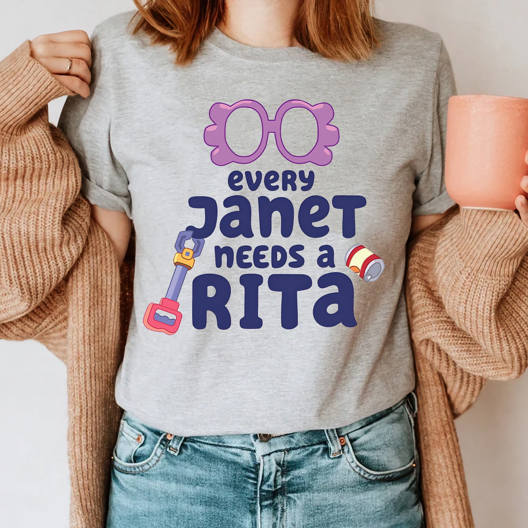 Bluey Png, Janet Need A Rita Stickers PNG, Bluey Family Png, Decal ...