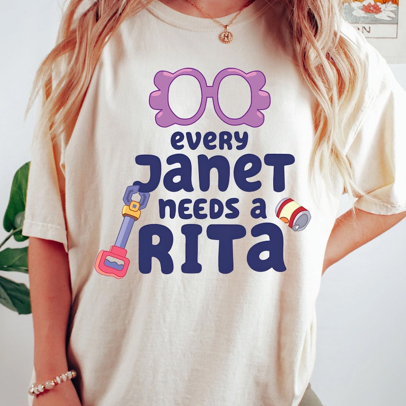 Bluey Png, Janet Need A Rita Stickers PNG, Bluey Family Png, Decal ...