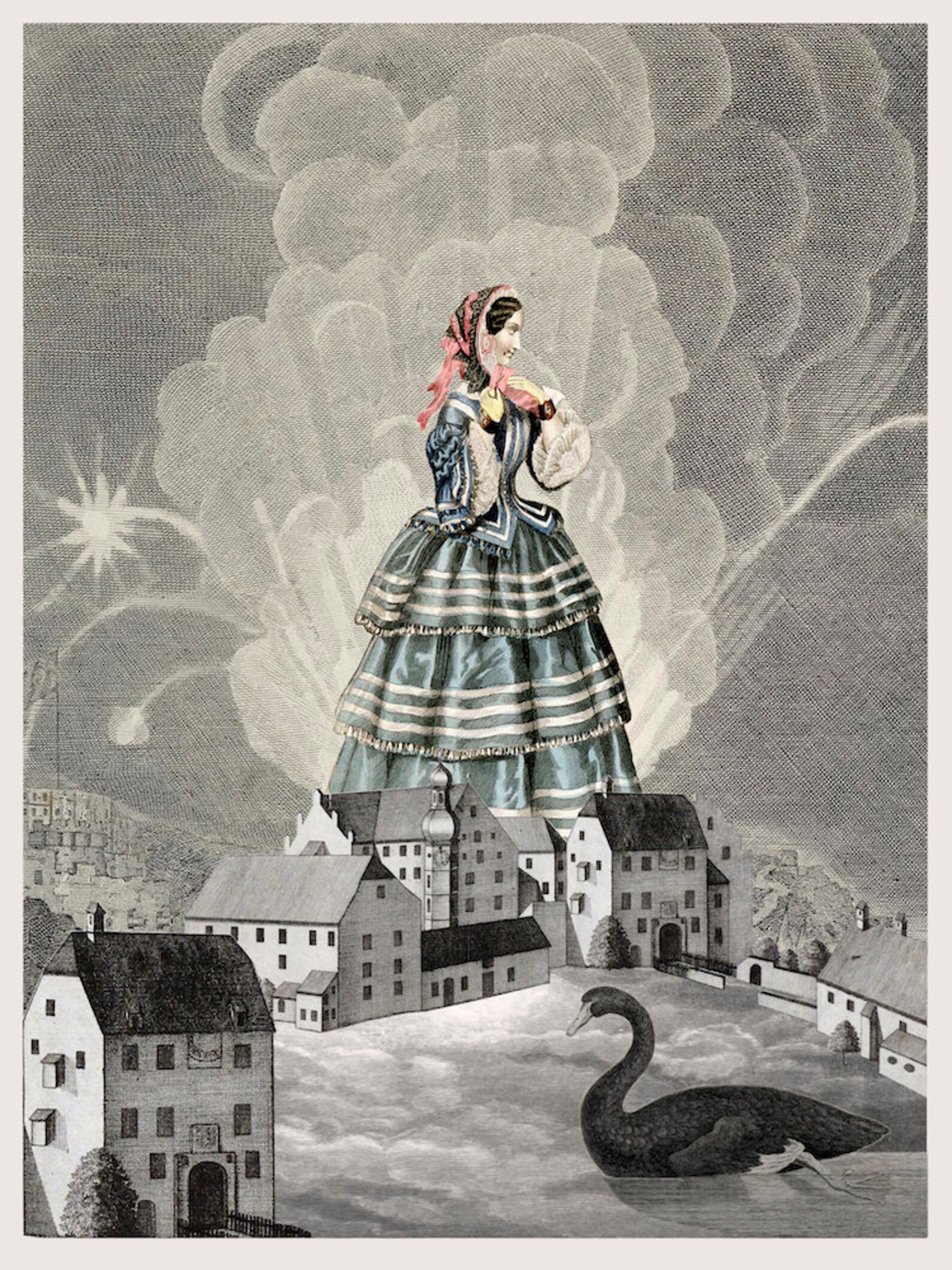 The Gypsy Witch Collage Art Print Fairytale Art Magical | Etsy