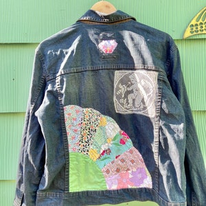 Upcycled Cottage Core Quilt Jean Jacket - Etsy