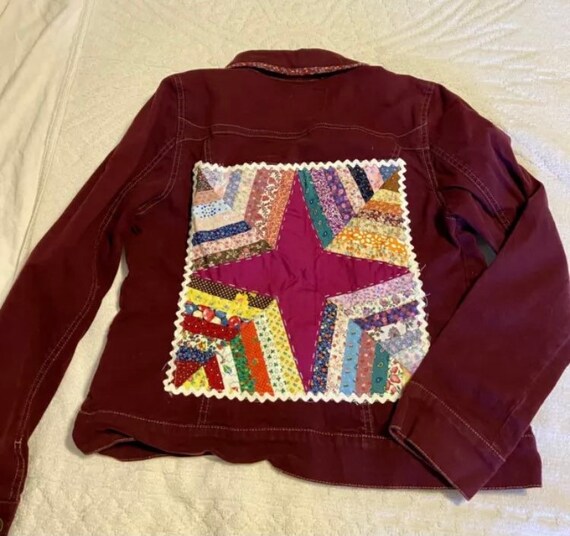 Upcycled Cottage Core Quilt Jean Jacket Size S - Etsy