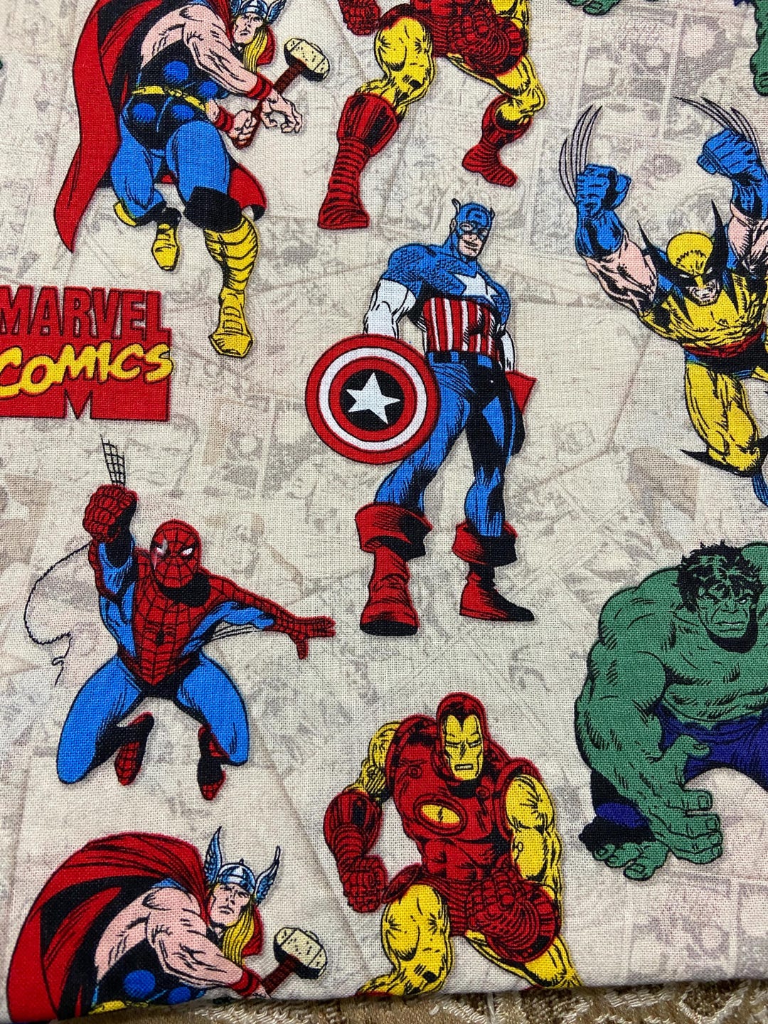 1 Yard Prewashed Marvel Super Hero Fabric - Etsy
