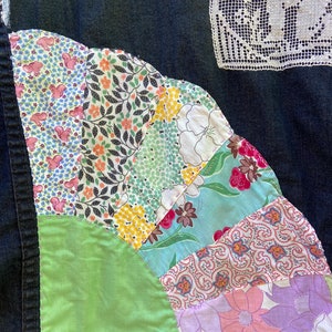 Upcycled Cottage Core Quilt Jean Jacket - Etsy