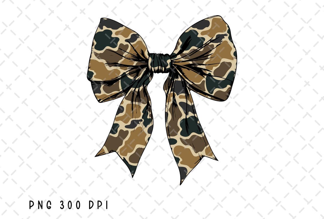Camo Coquette Bow Png, Bow Png, Camo Bow Sublimation, Duck Hunting Png ...