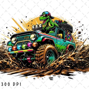 Velociraptor Dinosaur off Road PNG Sublimation, Kids Design, UTV ,off ...