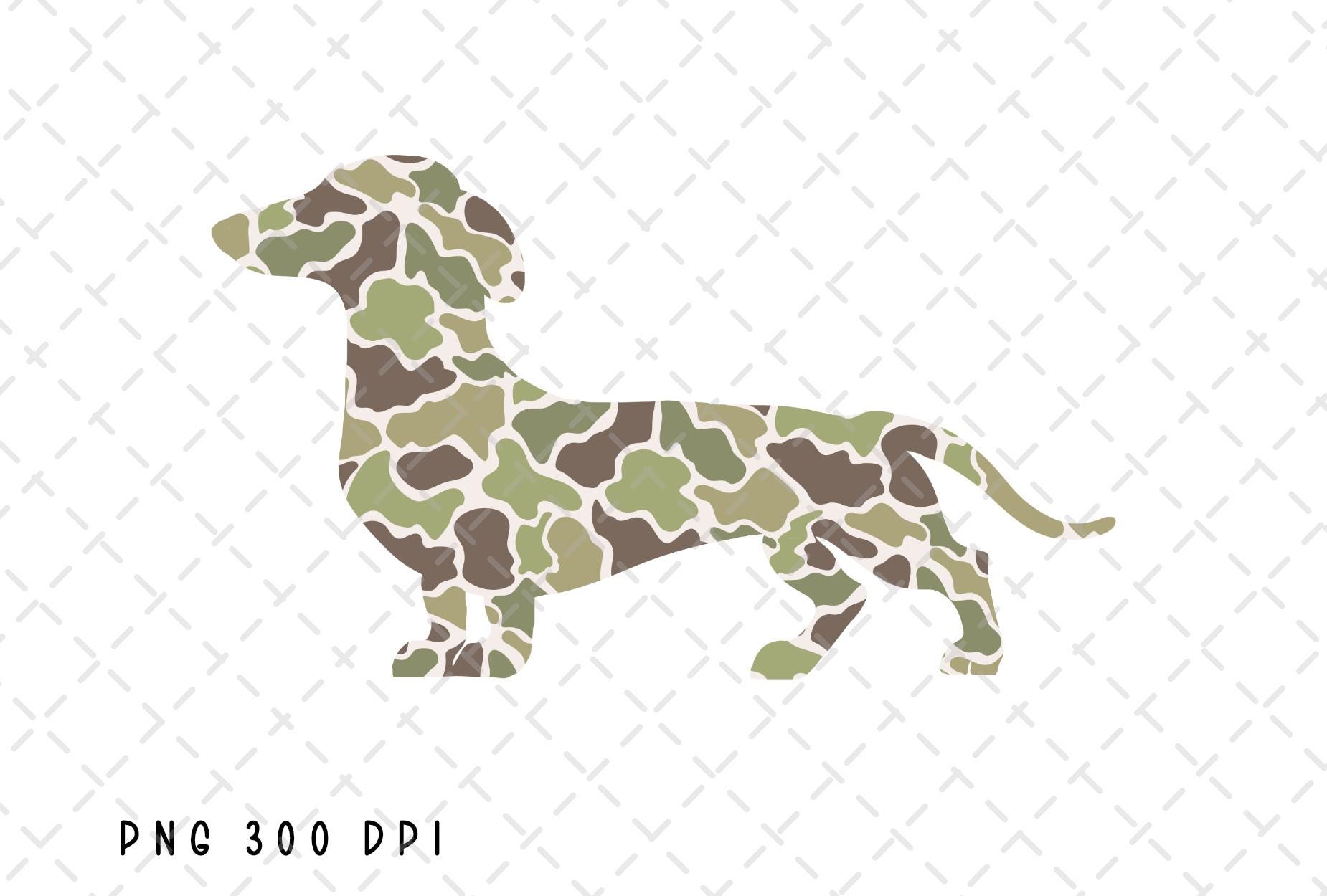 Camo Dachshund PNG, Camo Dog PNG, Dog Hunting Sublimation, Dog Hunter ...