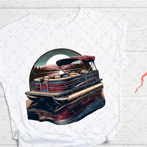 Pontoon Boat PNG, Pontoon Sublimation Png, Lake Life Png, Boating Png ...