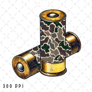 Camo Shotgun Shells PNG, Duck Hunting Png, Duck Hunter Png, Camo ...