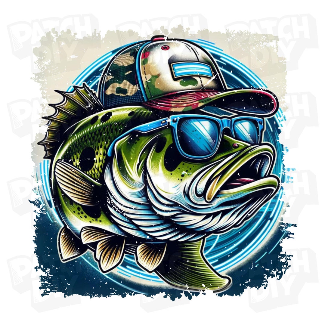 Bass Fishing PNG, Bass Fish Sublimation, Hunting Fishing Png, Fisherman ...