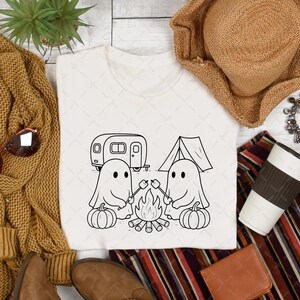 Ghost Campfire PNG, Halloween Sublimation, Ghost Camping Png, Spooky ...