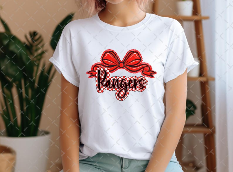 Rangers Coquette Bow Png, School Spirit Design, Mascot Logo, Cheer ...