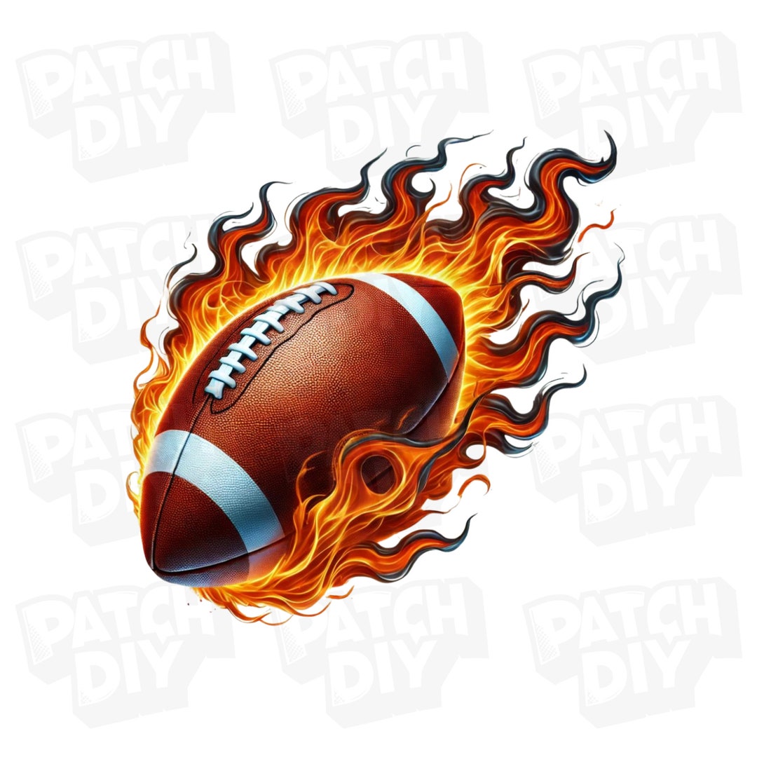 Flaming Football PNG, Football Sublimation, Football Fire Design ...
