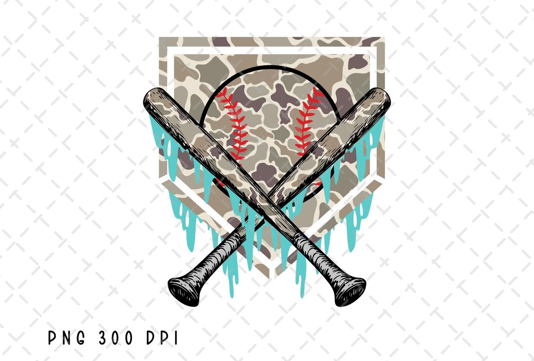 Camo Baseball Bats and Diamond PNG, Baseball PNG, Baseball Sublimation ...