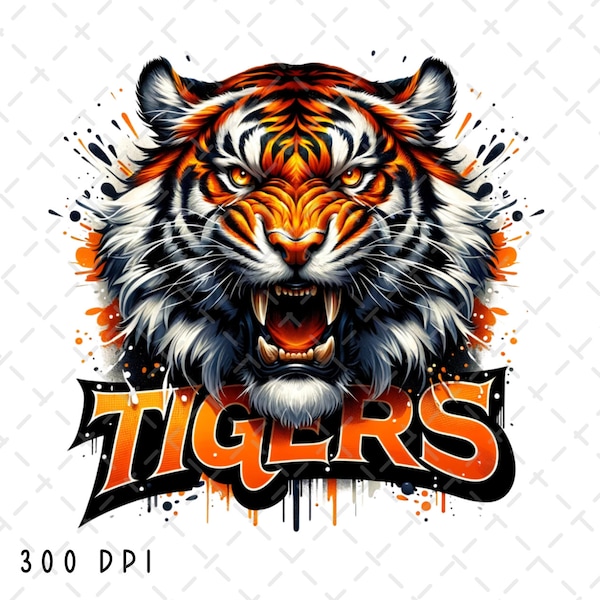 Tiger Logo Outline Png - Etsy