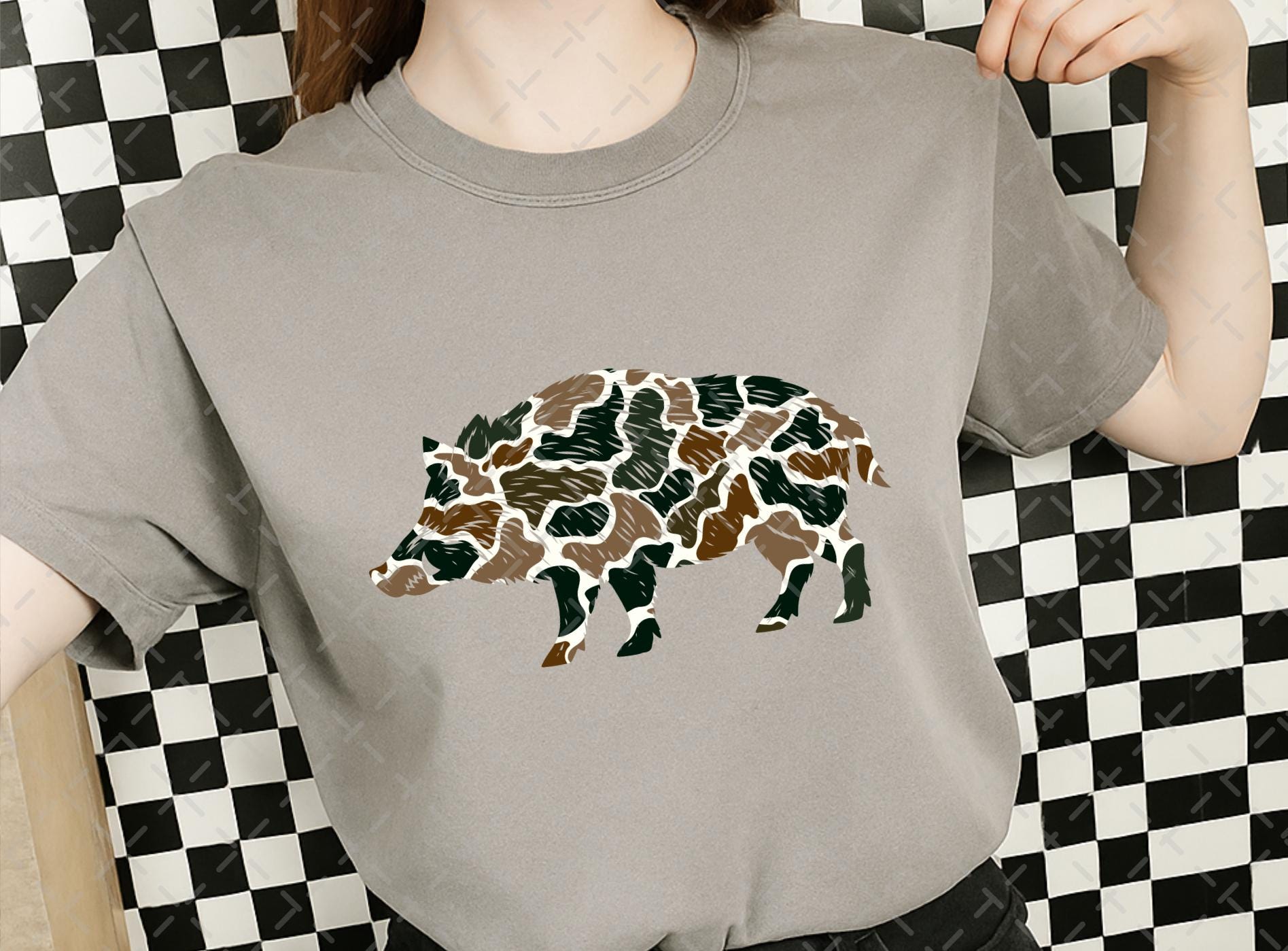 Camo Wild Boar PNG, Hog Sublimation Png, Hunting Season, Camouflage ...