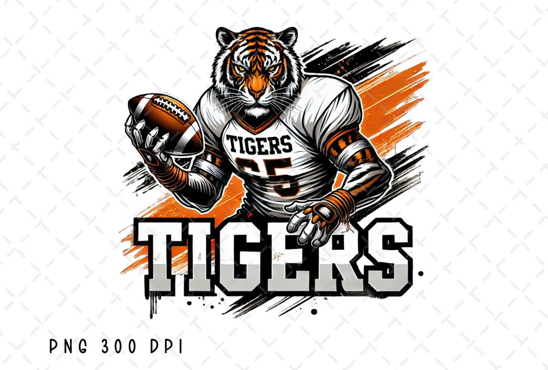 Tigers Football PNG, Tigers Sublimation, Tigers School Spirit Digital ...