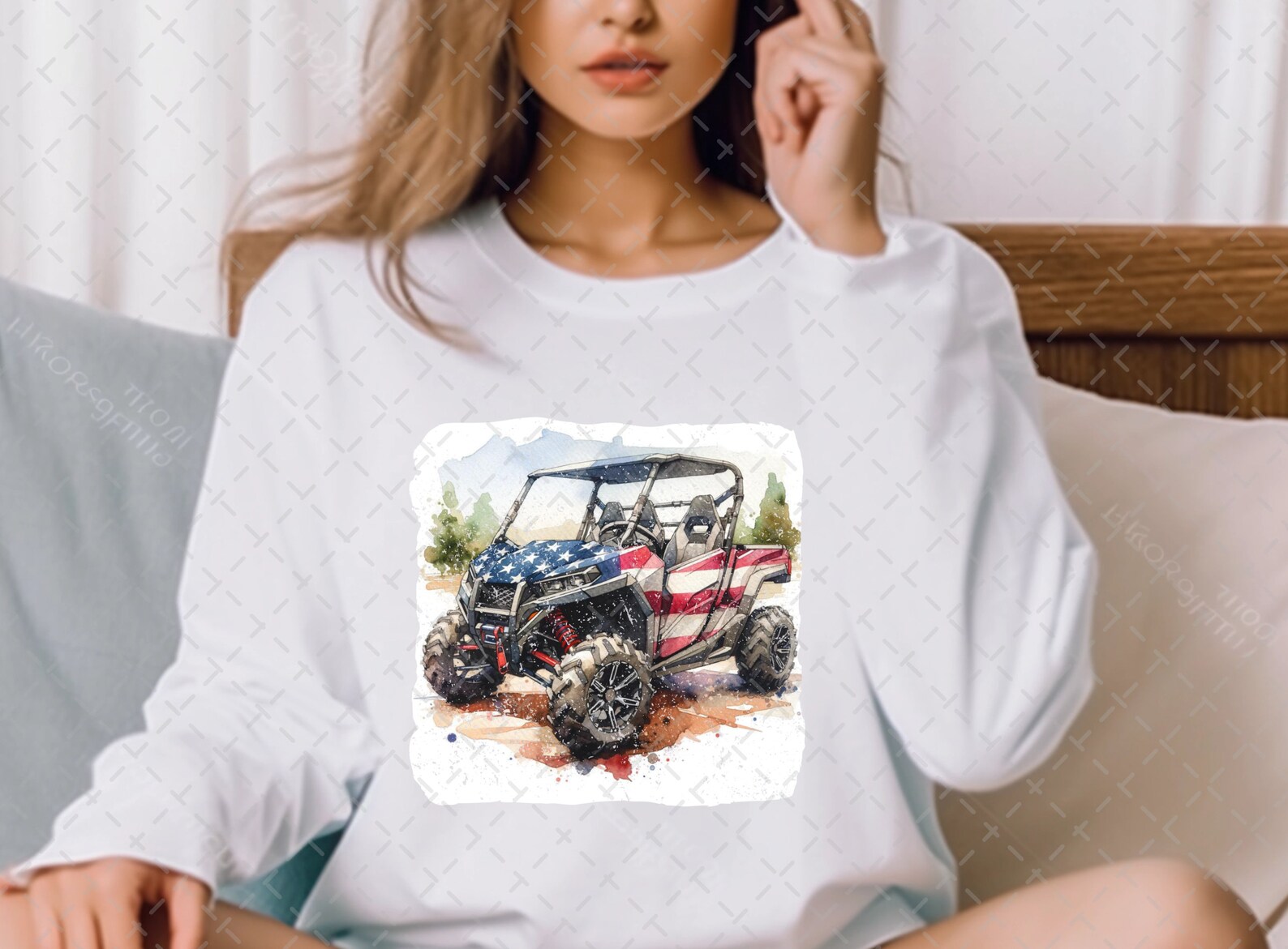 UTV Png, UTV Sublimation Png, American Flag, Watercolor Design ...