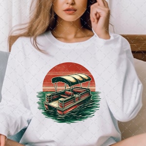 Pontoon Boat PNG, Pontoon Sublimation Png, Lake Life Png, Boating Png ...