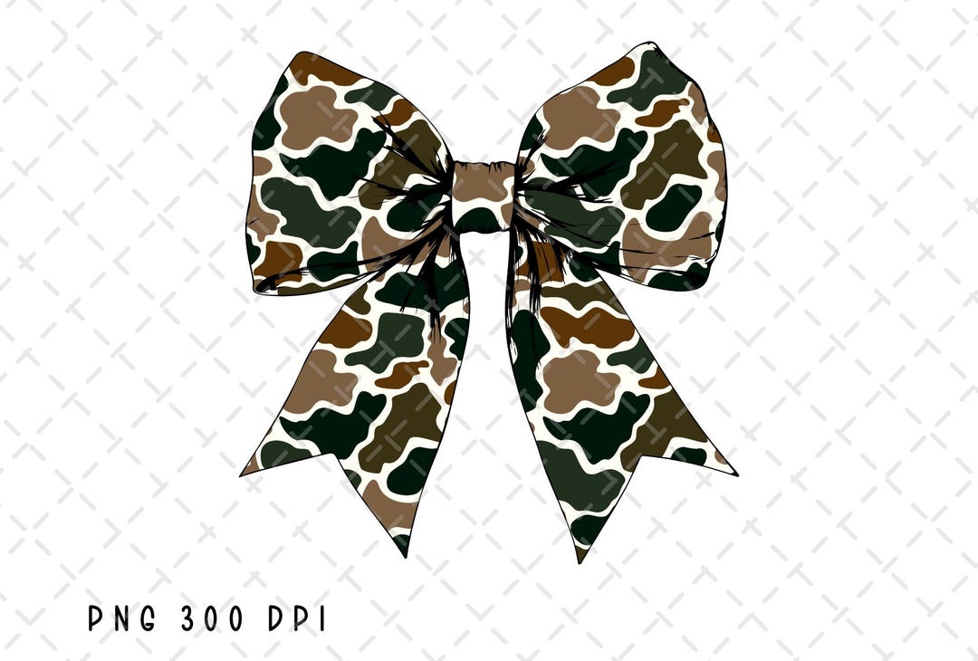 Camo Coquette Bow Png, Bow Png, Camo Bow Sublimation, Duck Hunting Png ...