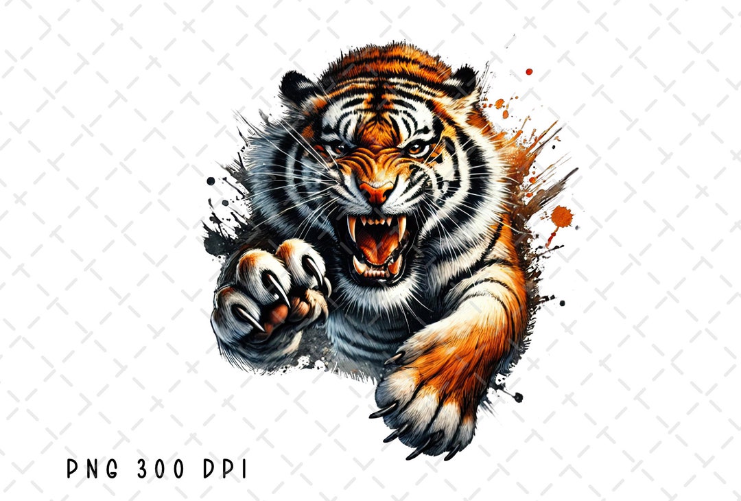 Tiger Scratch PNG, Tiger Sublimation, Tiger Png, Tiger Watercolor ...