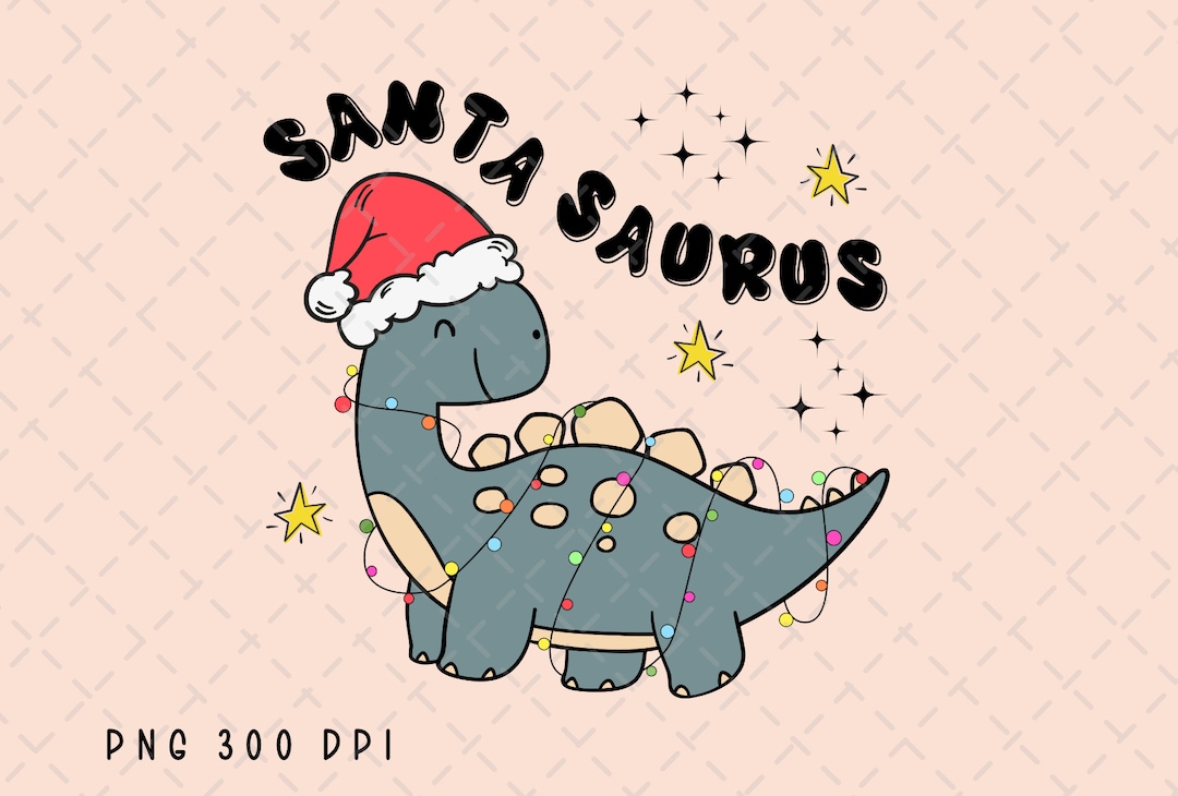 Retro Santa Dinosaur PNG File, Merry Christmas Sublimation, Dino Png ...