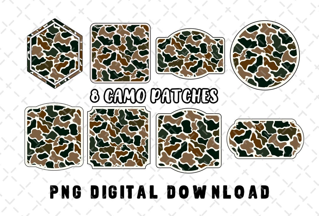 Camo Patch PNG, Camouflage Duck Hunting PNG, Camo Hunting Sublimation ...