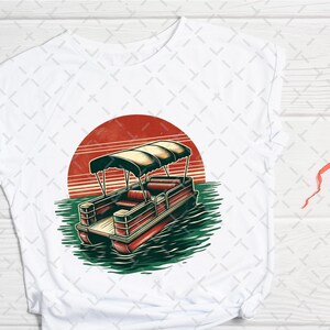 Pontoon Boat PNG, Pontoon Sublimation Png, Lake Life Png, Boating Png ...