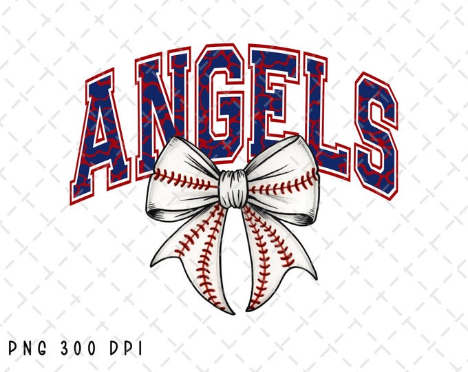 Angels With Bow Png, Angels Sublimation, Baseball Coquette Bow Png ...