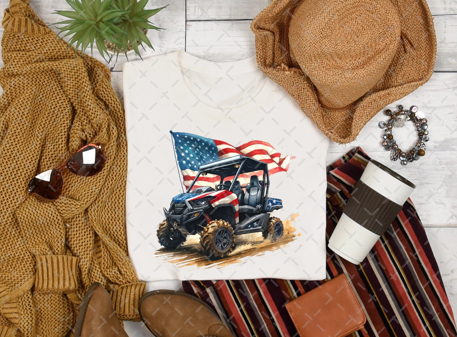 UTV Png, UTV Sublimation Png, American Flag, Watercolor Design ...