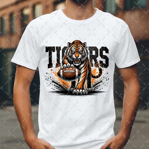 Tigers Football PNG, Tigers Sublimation, Tigers Logo Png, Tigers School Spirit Digital Design ...