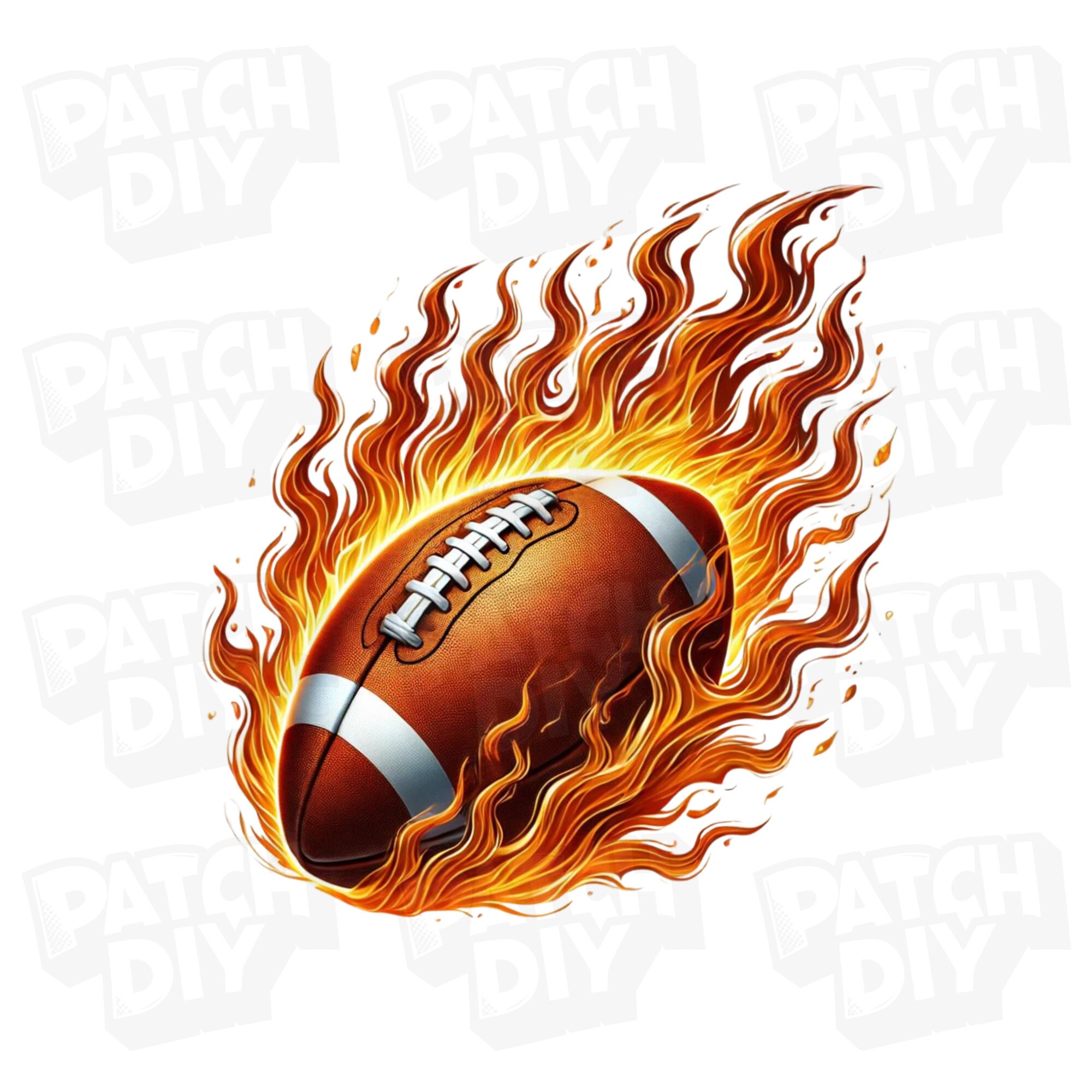 Flaming Football PNG, Football Sublimation, Football Fire Design ...