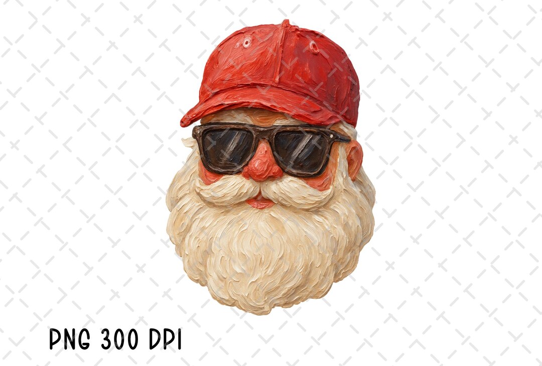 Santa Baseball Cap Png, Merry Christmas Png, Santa Sublimation, Santa ...