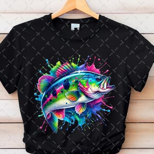 Colorful Bass Png, Bass Fishing PNG, Bass Fish Sublimation, Bass ...