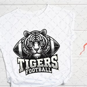 Tigers Football PNG, Tigers Sublimation, Tigers Face Png, Tigers School Spirit Digital Design ...