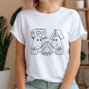 Ghost Campfire PNG, Halloween Sublimation, Ghost Camping Png, Spooky ...