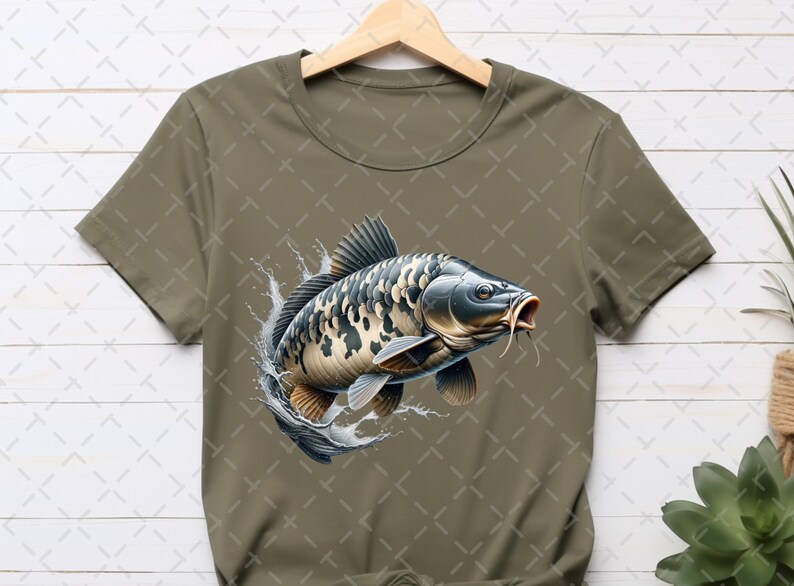 Camo Carp PNG, Carp Fish Sublimation, Jumping Carp Png, Fisherman Shirt ...