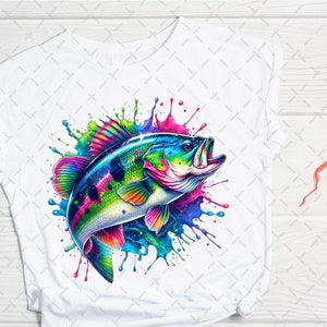 Colorful Bass Png, Bass Fishing PNG, Bass Fish Sublimation, Bass ...