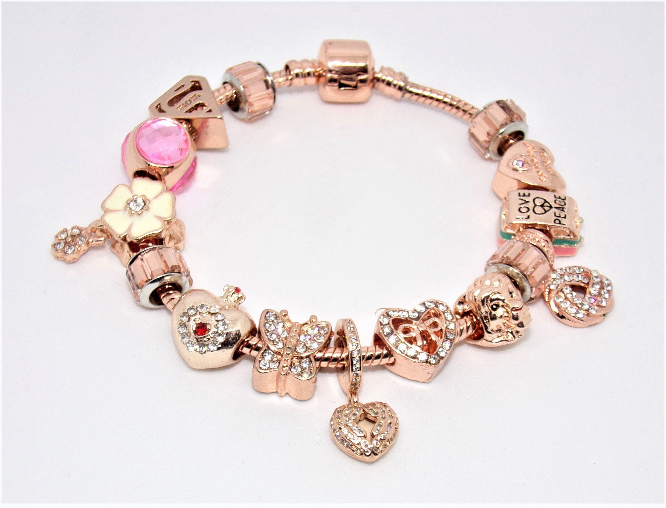 Pandora charms rose gold Etsy