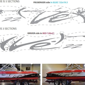 Tige 22VE Boat Graphic Kit, Metallic Vinyl Decals - Etsy