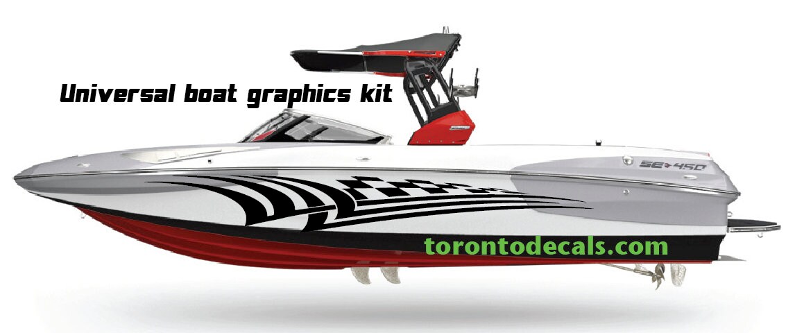 Universal Fit Ski Boat Graphics Kit. Easy DIY Install. Replace Old ...