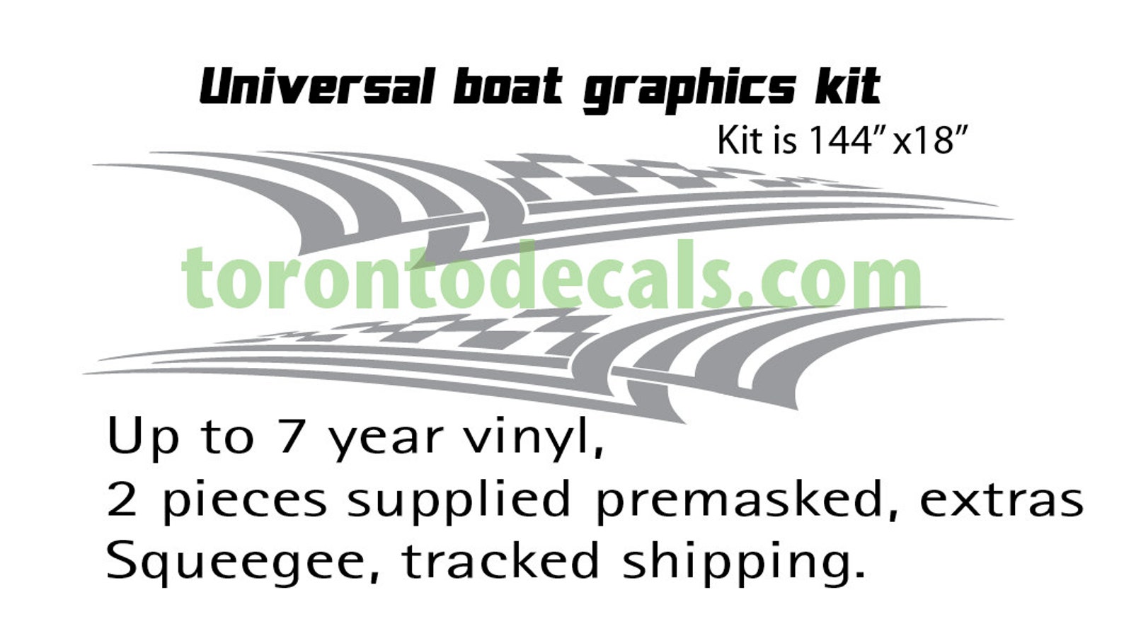 Universal Fit Ski Boat Graphics Kit. Easy DIY Install. Replace Old ...