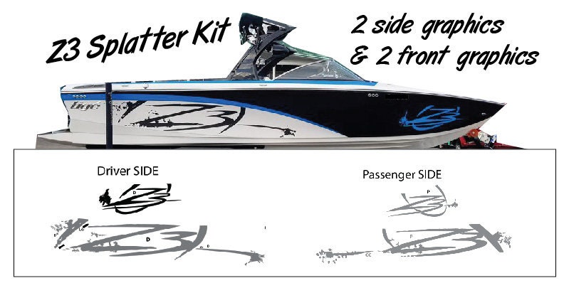Tige Z3 Splatter Vinyl Graphic Kit for Tige Ski Boats. Multiple Color ...