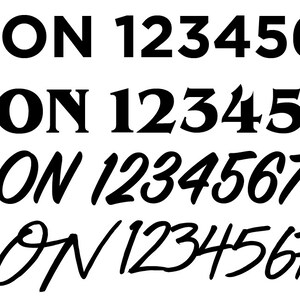 Boat Registration Numbers. Set of 2 for Both Sides of Boat. Choice of ...