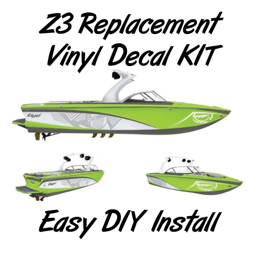 Tige Z3 Total Vinyl Graphic Kit for Tige Ski Boats. Stripe and Circle ...