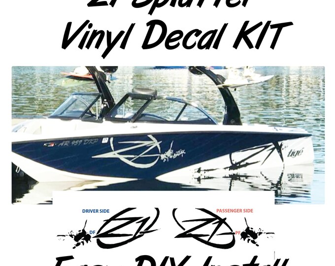 Tige 22VE Boat Graphic Kit, Metallic Vinyl Decals - Etsy Canada