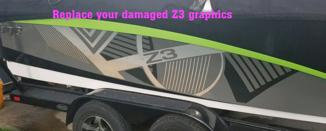 Tige Z3 Total Vinyl Graphic Kit for Tige Ski Boats. Stripe and Circle ...