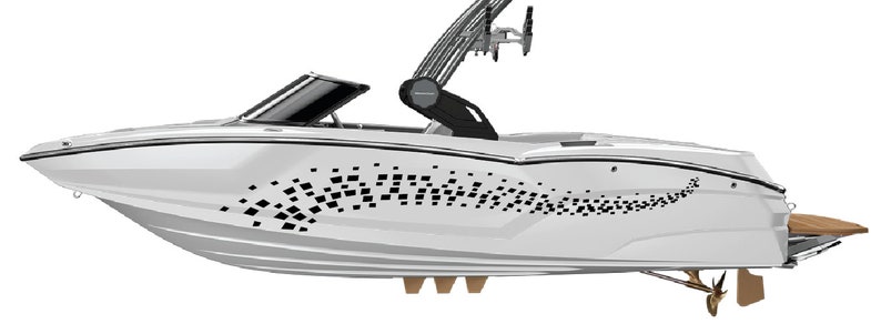 Ski Boat Graphics Kit. Pixel Pattern. Universal Fit for Easy DIY ...