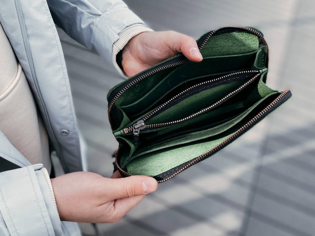 Wristlet Wallet Cell Phone Wristlet Travel Wallet Personalized Leather ...