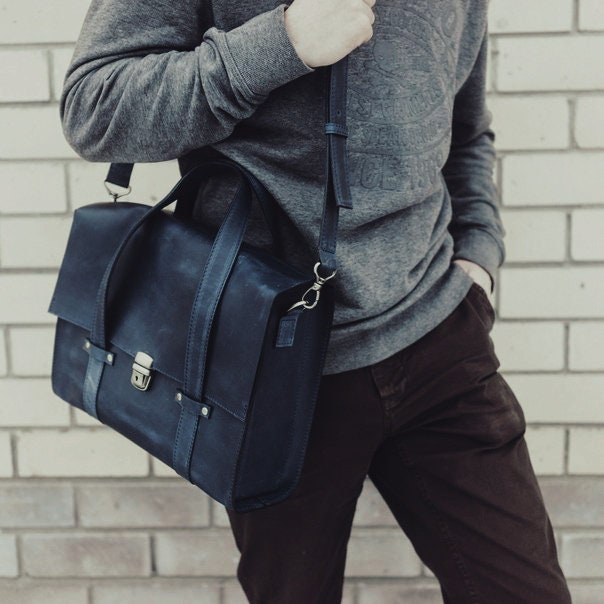 Messenger Bag Men Leather Satchel Men Work Bag - Etsy