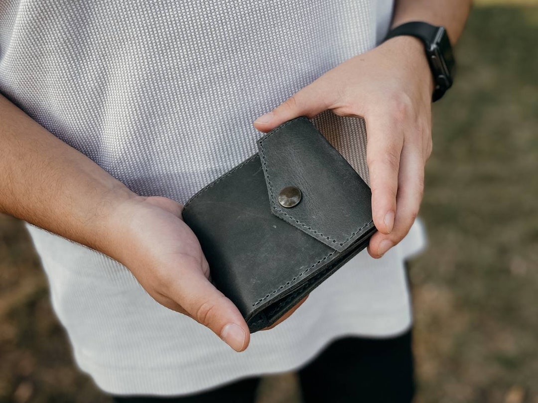 Small Wallet for Men Bifold Wallet Front Pocket Wallet - Etsy